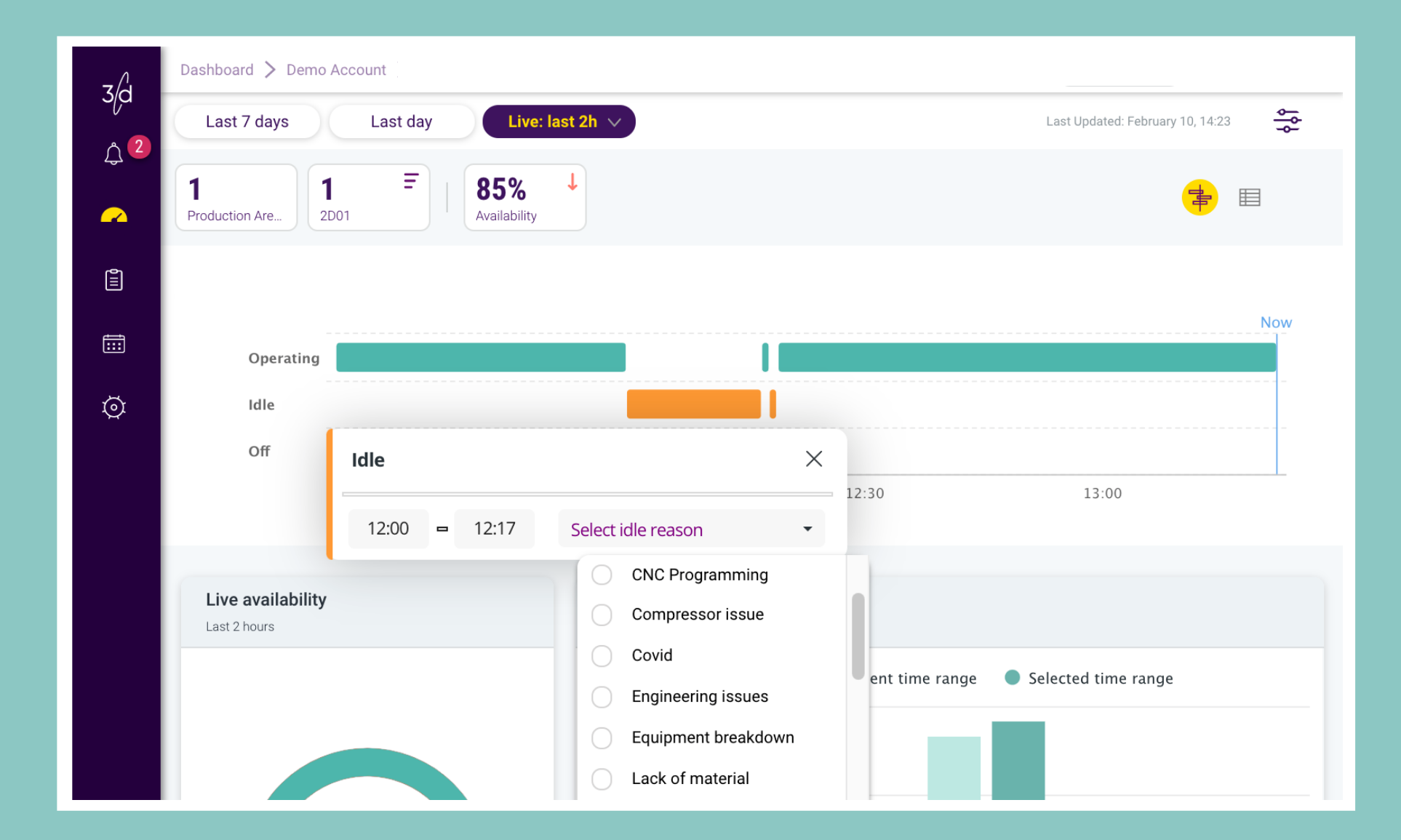 Idle Classification in machine view - 3d Signals